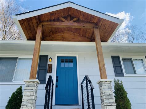 How To Build A Gable Porch Roof Overhang On An Existing House Major Diy Curb Appeal Upgrade