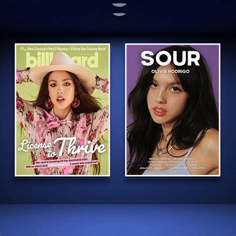 Singer Olivia Rodrigo Posters Magazine Cover Sour Drivers License