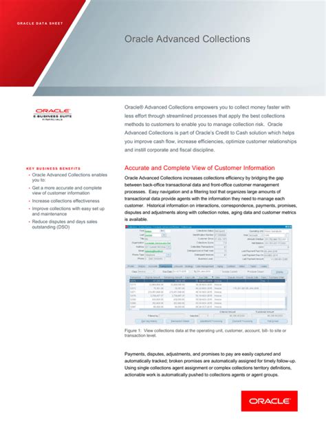 Data Sheet Oracle Advanced Collections