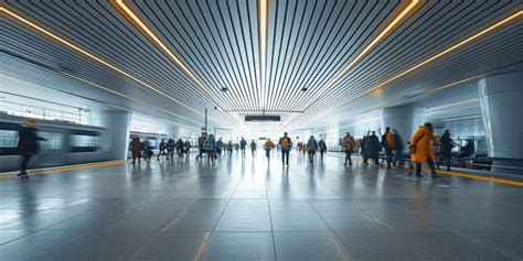Urban Transportation Inside The Train Station Resplendent Stock Image