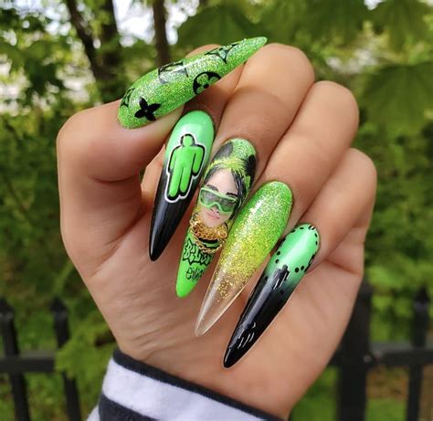 35 Billie Eilish Inspired Nail Designs For A Bold And Beautiful Look
