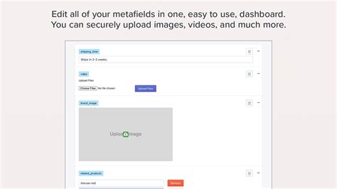 Metafields Manager Improve And Maintain Your Storefront With Custom Data Models Shopify App