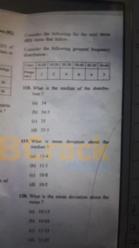 Consider The Following Grouped Frequency Distribution Class 0 1