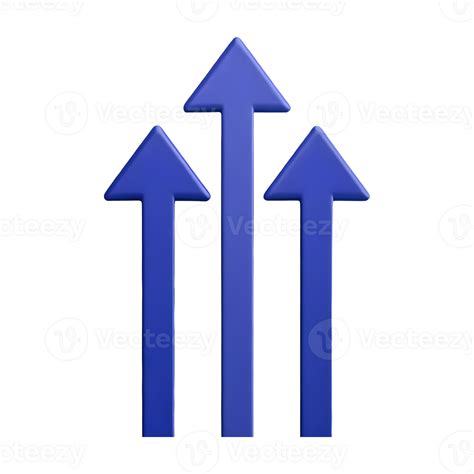 Ai Generated Three Up Directional Arrows Icon Symbol 3d Isolated On
