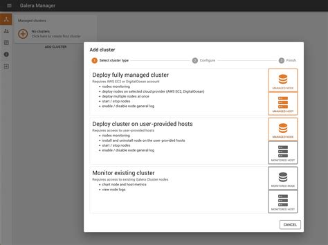 deploying a galera cluster with galera manager on your own on premise