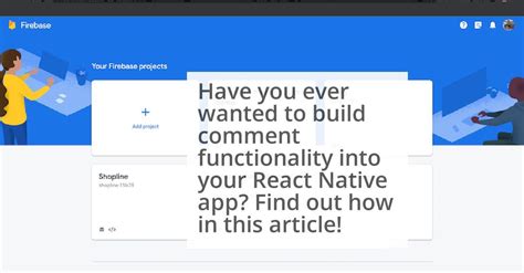 How To Build Comment Functionality In React Native React Jobs Posted