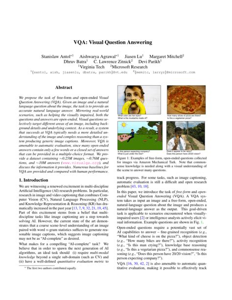 vqa visual question answering