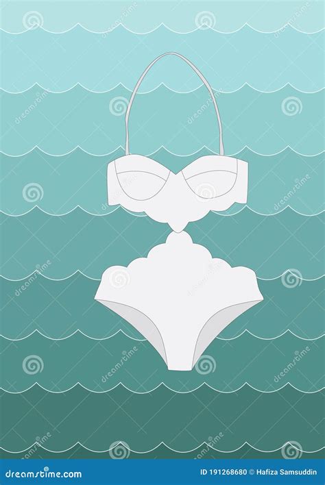 Swimwear Vector Illustration Decorative Design Stock Vector Illustration Of Piece Pattern
