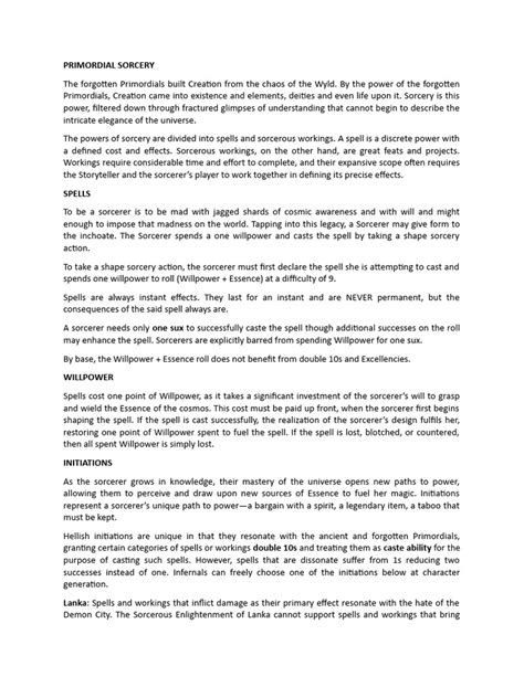 Magicsystem Pdf Supernatural Nature