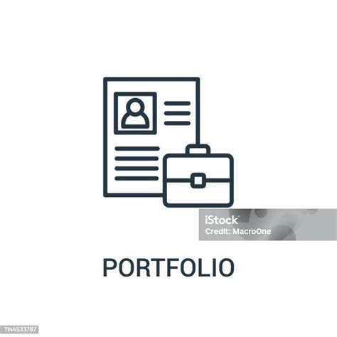 Portfolio Icon Vector From Agile Collection Thin Line Portfolio Outline