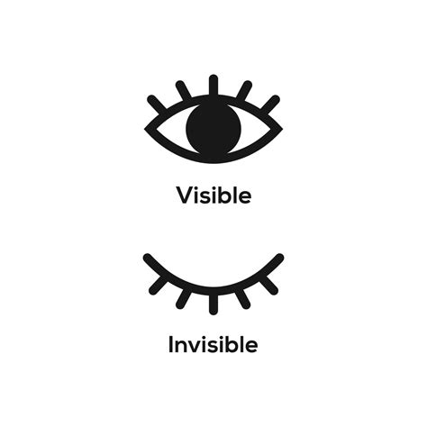 See And Unsee Eye Icon Set Hidden And View Eye Icon Vector Visible Invisible Icon Symbol