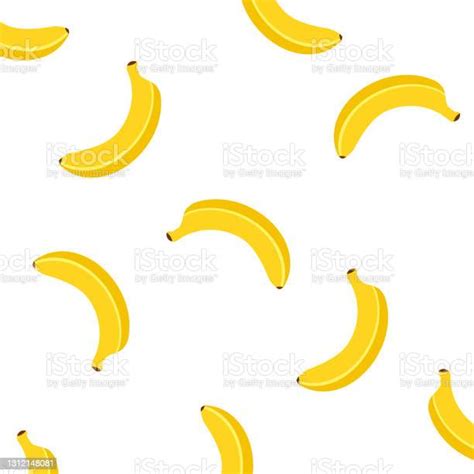 노란색 바나나와 원활한 배경 귀여운 벡터 바나나 패턴 여름 과일 일러스트레이션 흰색 배경에서 격리된 벡터 그림입니다 바나나에 대한 스톡 벡터 아트 및 기타 이미지 Istock