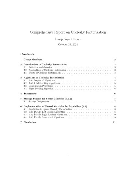 Rapport Factorisation Cholesky 1 Pdf Operator Theory Mathematical