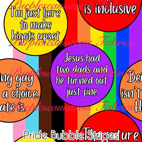 Pride Bubble Stripes Fabric Purpleseamstress Fabric