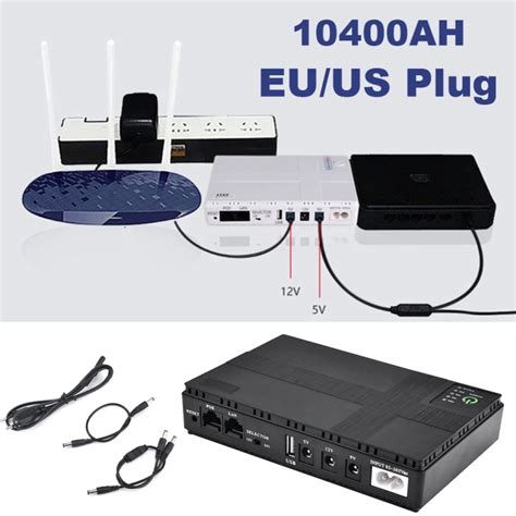 Mini Ups Battery Backup 10400mah Uninterruptible Power Supply For