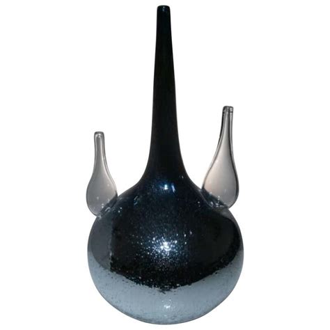 Mercury Series Set Of Four Contemporary Handmade Glass Objects Made To Order For Sale At