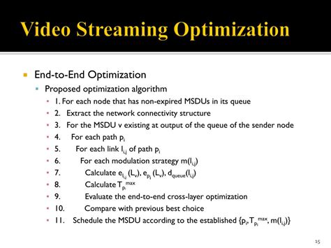 ppt cross layer optimized video streaming over wireless multihop mesh