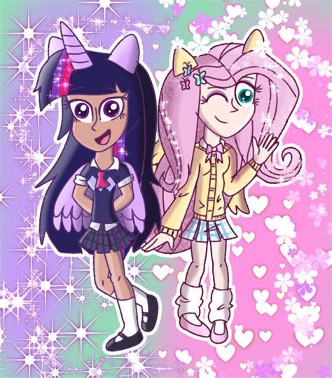 Twilight Sparkle And Fluttershy By Hataridoomswan On Deviantart