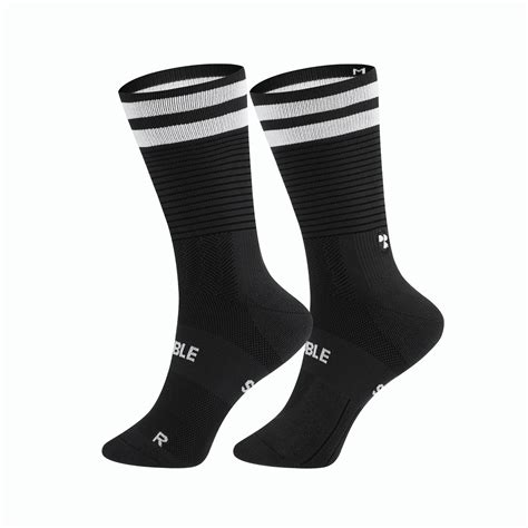 Performance Sock Double Slash Black Personalbestdotrun
