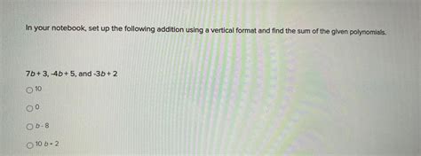Answered In Your Notebook Set Up The Following Addition Using A Kunduz