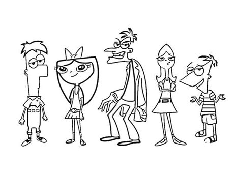 Dibujos Para Imprimir Y Colorear Colorear Dibujos De Phineas Y Ferb