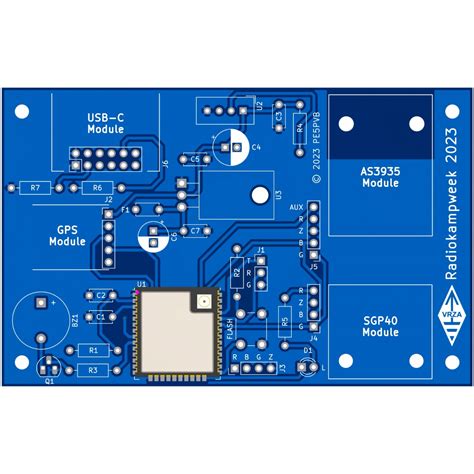 VRZA Radiokampweek Weerstation Kit 2023 PCB Met Voorgesoldeerde ESP32