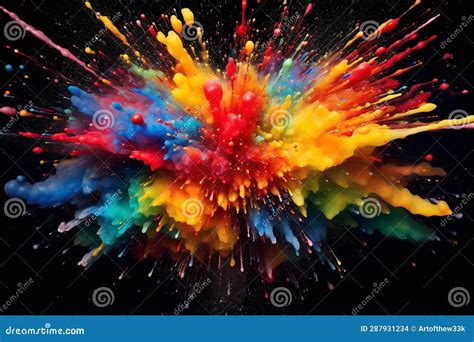 Vibrant Burst Abstract Color Explosion Stock Illustration Illustration Of Phenomenon Vivid