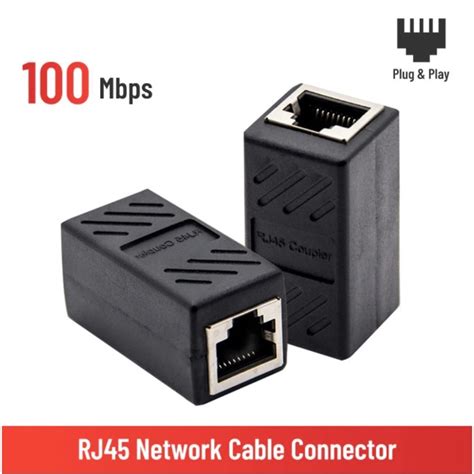 Jual Sambungan Kabel Lan Jaringan Cat6 Barel Utp Extender Adapter Rj45 Shopee Indonesia
