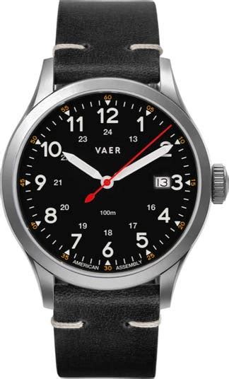 Vaer C5 Field Black Solar Watch 40mm Nordstrom