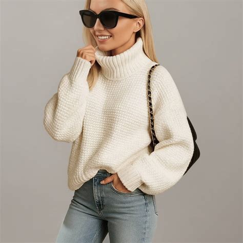 Wavlynn Chunky Knit Sweater For Women Cozy Warmth Easy Fit Versatile O