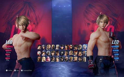 Tekkenmods Shirtless Leo Customization Slot