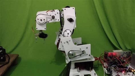 3d Printed 6dof Robot Arm All Actuators Test Youtube
