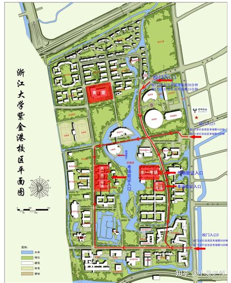 送两张考点图 浙大紫金港 西溪校区平面图 知乎