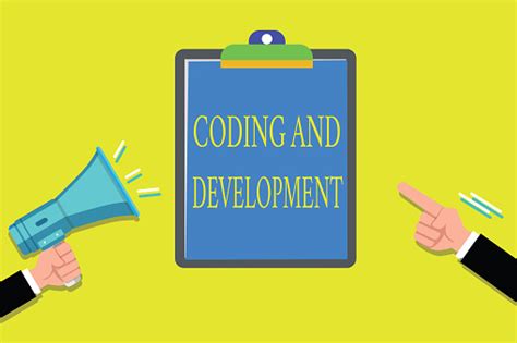 Tulisan Tangan Menulis Teks Coding And Development Konsep Yang Berarti