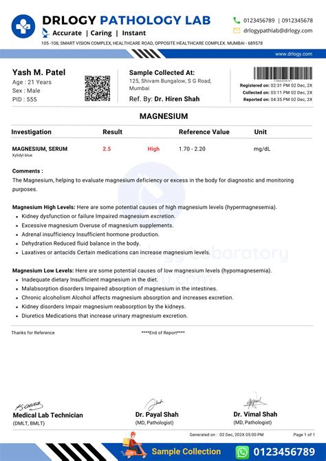 Magnesium Test Price Purpose Normal Range And Result Drlogy