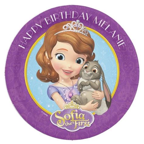 Create Your Own Paper Plate Zazzle Paper Plates Birthday Sofia The