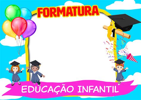 Moldura Formatura Educação Infantil Para Montagem De Foto Foto