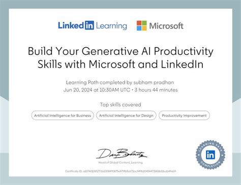 Completed Generative Ai Skills Course With Microsoft And Linkedin