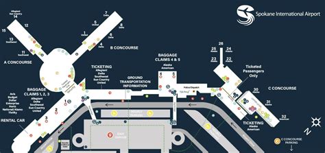 Spokane Intl Airport Terminal Terminal Map