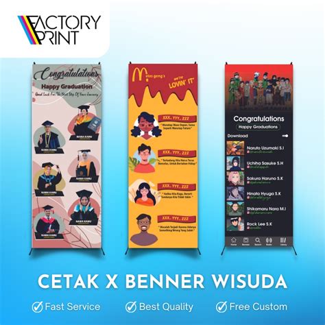 Jual Paket X Benner 60 Cm X 160 Cm Tiang Spanduk Benner Wisuda Cetak X Benner Custom Free