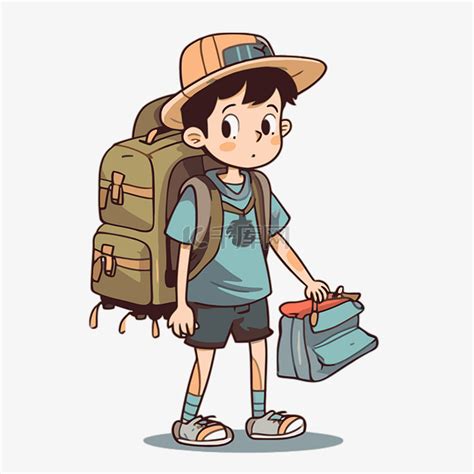 带着背包和手提箱到达剪贴画男孩卡通 向量素材图片免费下载 千库网 带着背包和手提箱到达剪贴画男孩卡通 向量素材图片免费下载 千库网