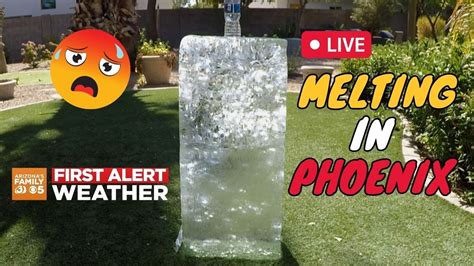Melting 300 Lbs Block Of Ice Takes On Phoenix Az Heat Wave Youtube