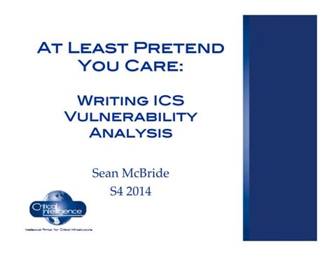 Writing Ics Vulnerability Analysis Pdf Operating Systems Computer