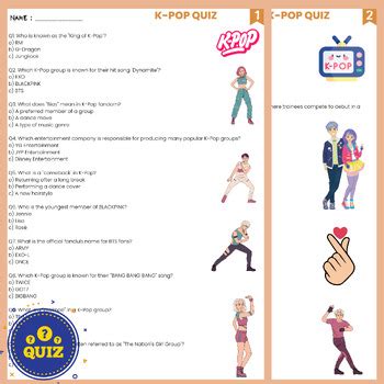 K Pop Trivia Quiz Kpop Korean Pop Trivia Quiz Pop Culture And Kpop