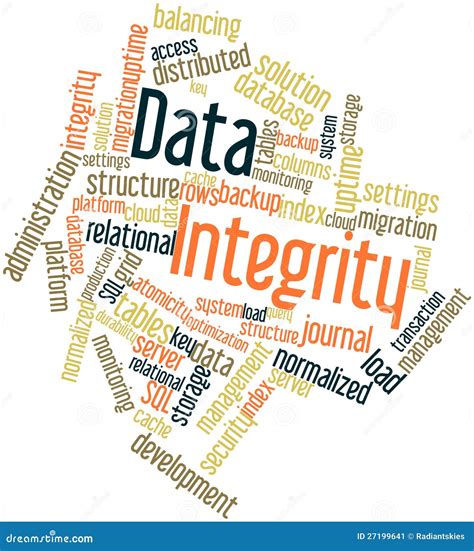 Data Integrity Concept Blurred Background Royalty Free Illustration