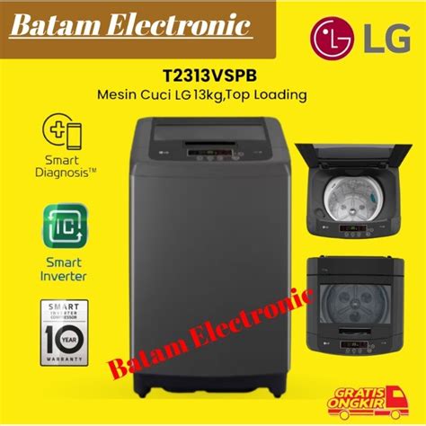 Jual Mesin Cuci Lg 13 Kg T2313vspb 1 Tabung Top Loading Smart Inverter