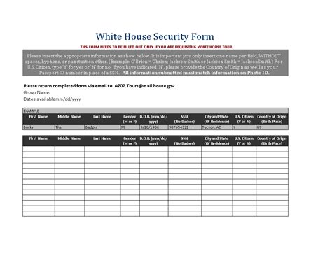 House Security Service Order Form Gratis