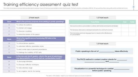 Training Efficiency Assessment Powerpoint Presentation And Slides Ppt