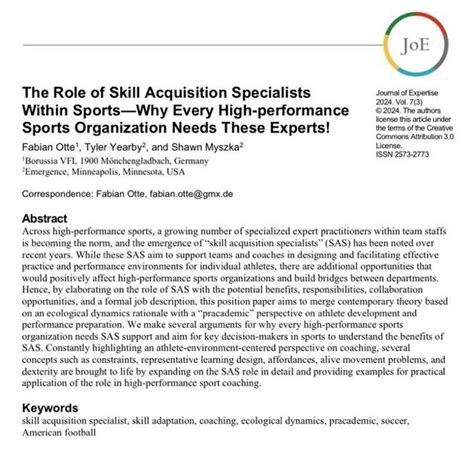 How Skill Acquisition Can Benefit Sports Logan Markwell Ph D Posted On The Topic Linkedin