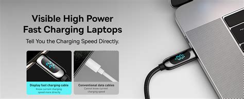 Baseus Display Fast Charging Data Cable Type C To Type C 100w 5a 1m Green